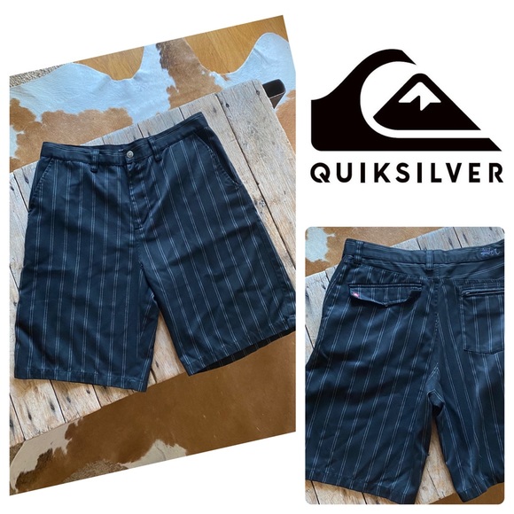 Quiksilver | Shorts | Quicksilver Mens Skateboard Shorts Striped Black ...